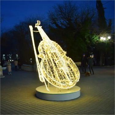 Giant Pre-Lit LED Cello – Certified Lights