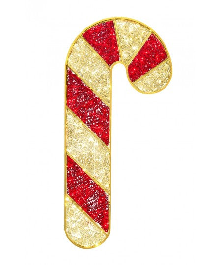 LED Pre-Lit Candy Cane 2D Wire Frame Decor – Certified Lights
