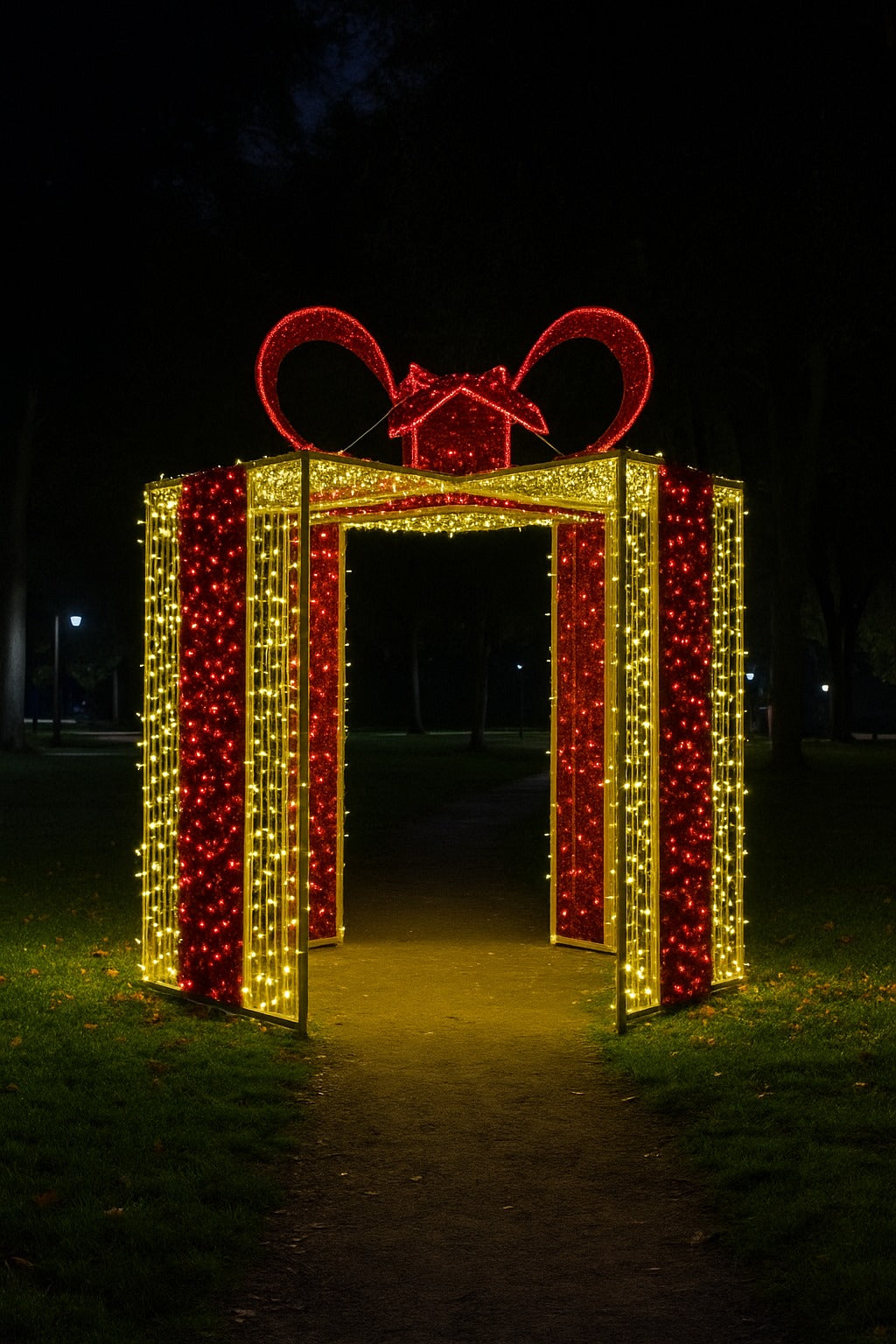 Giant LED Walk-Through - Gift Box Arch – Certified Lights